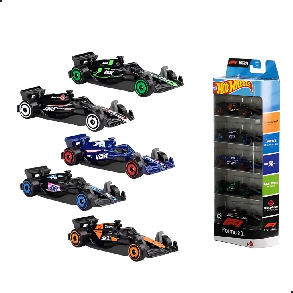 Hot Wheels Fórmula 1 Pack 5 Carros Veículos JGF58 Original Mattel ...
