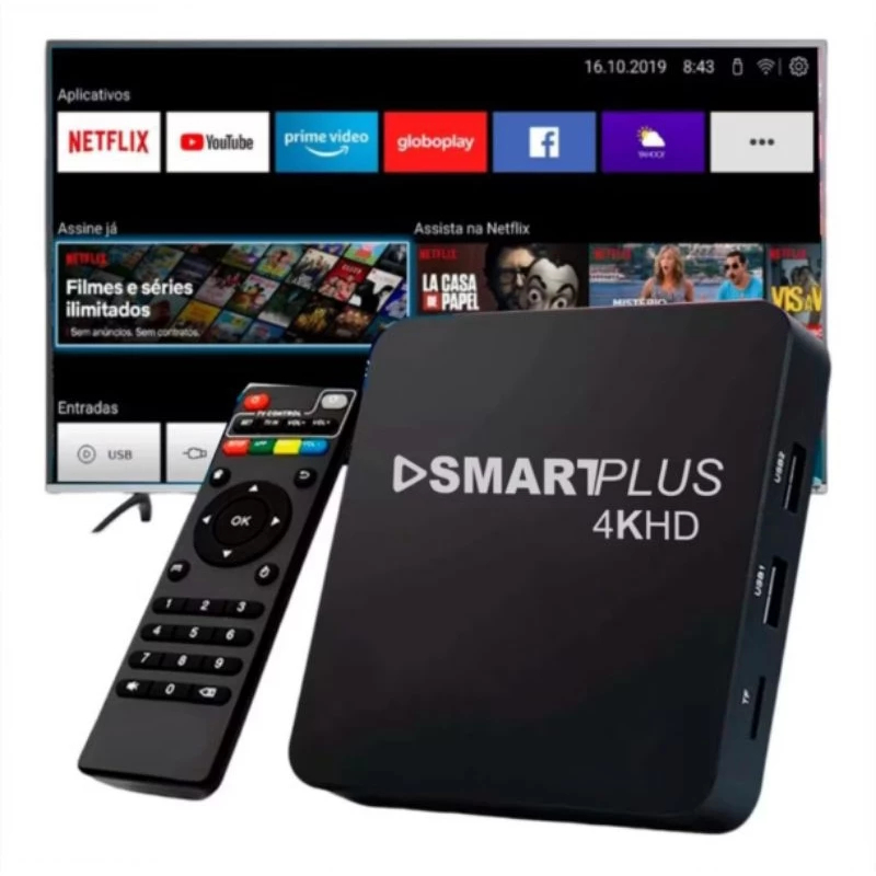 Smart Box PRO 4k HD Transforme Sua TV Em Smart Tv Android 14.1 | Shopee ...