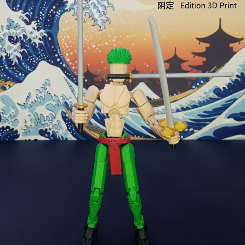 BONECO ZORO ARTICULADO MONTADO DUMMY (ONE PIECE, LUFFY, GEAR 5 ...