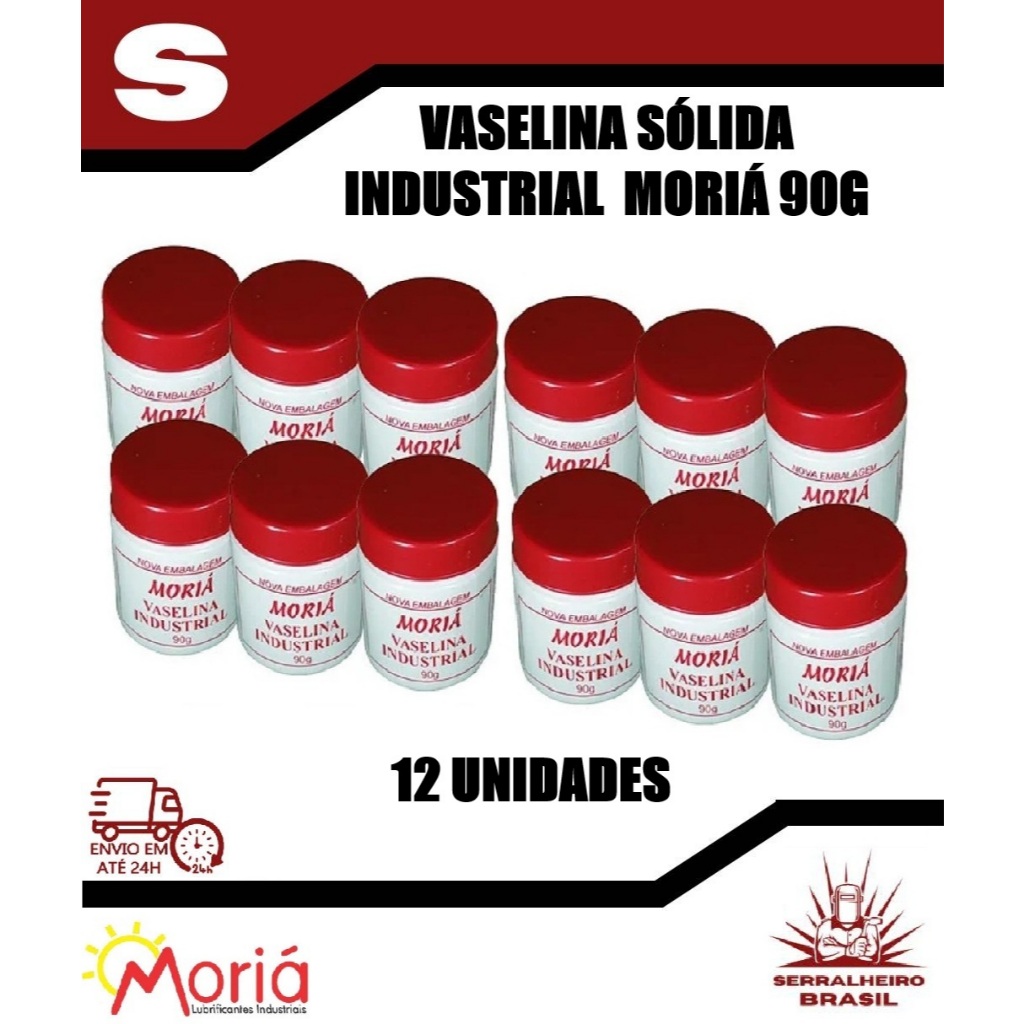 Kit 12 Vaselina Sólida Pasta Lubrificante Industrial 90g | Shopee Brasil