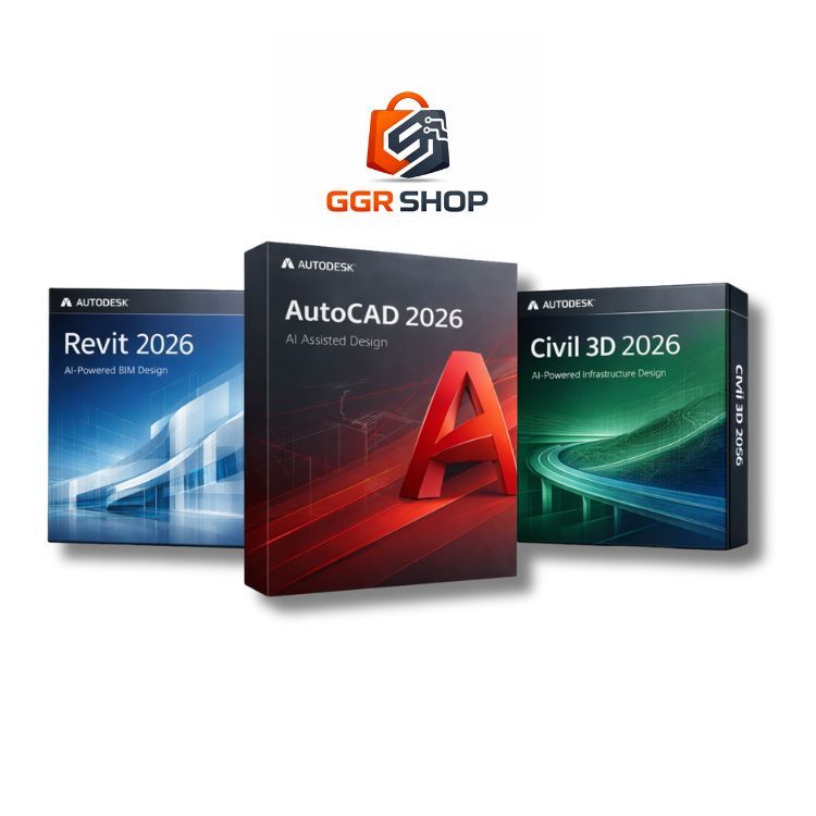 Combo Autodesk 3 em 1 Original | AutoCAD 2026 + Revit 2026 + Civil 3D ...