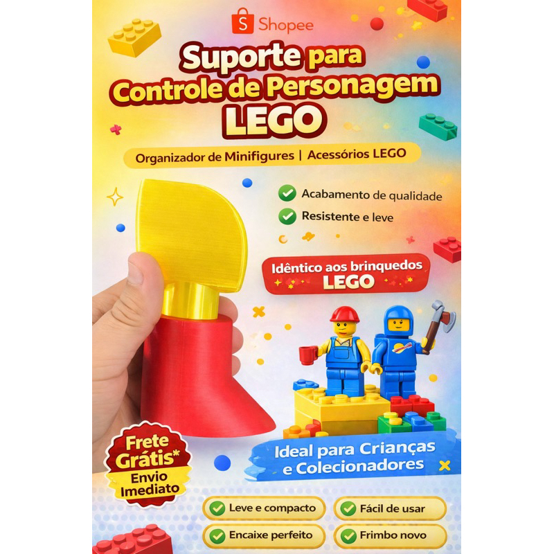 Suporte para Controle de Personagem LEGO | Organizador de Minifigures ...