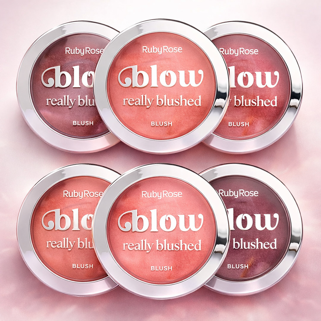 Blush Iluminador Ruby Rose Glow Really Blushed Efeito Glow Natural ...