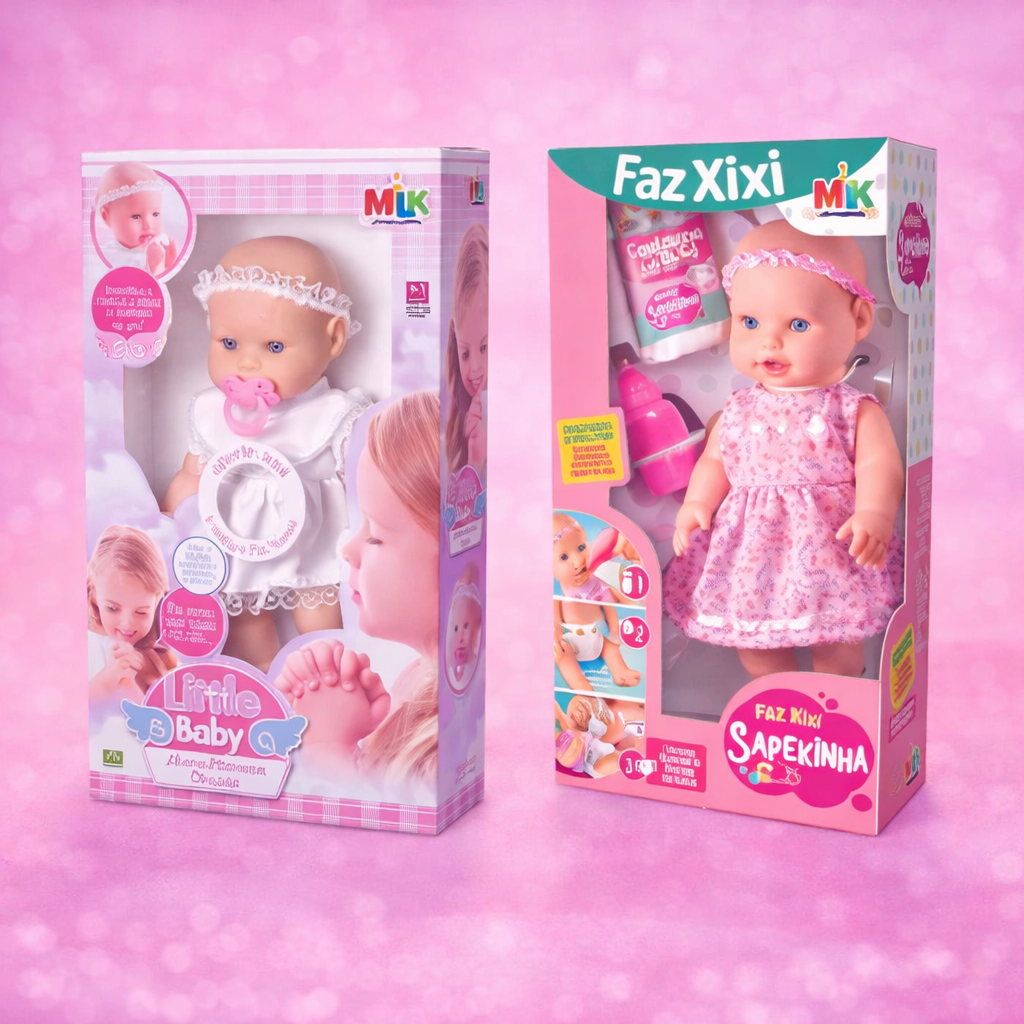 Kit Boneca Que Reza Primeira Oração + Boneca Faz Xixi De Verdade Com ...
