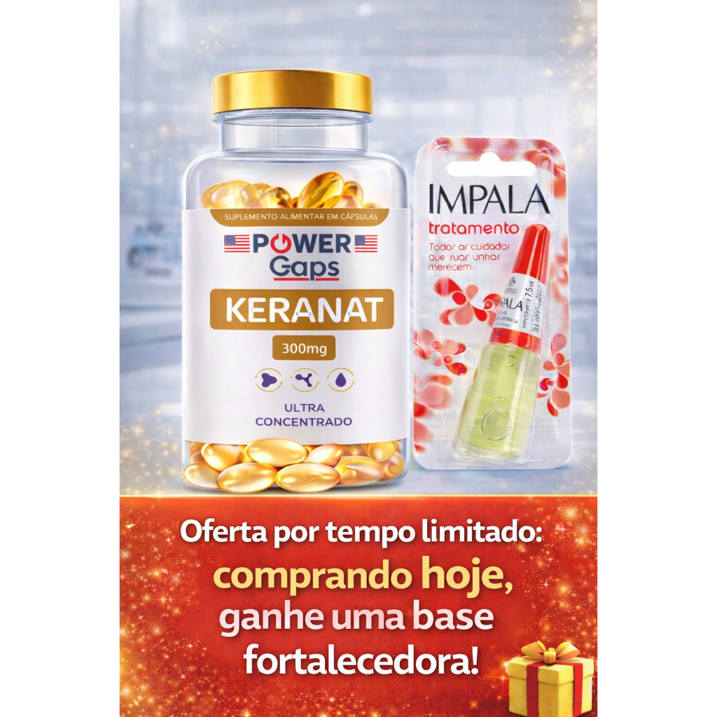 Keranat Power Caps 300 mg – Suplemento Crescimento Capilar + Queda – 60 ...