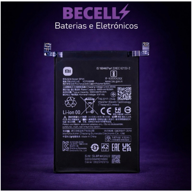 Ba-ter-ia Redmi Note 12 Pro Plus Bp4j 5000mah Nova Garantida + NF ...