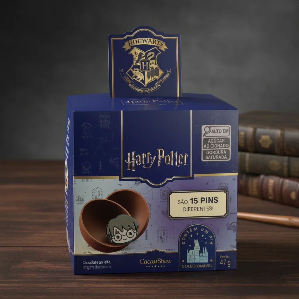 Mini Ovo Páscoa 47g Harry Potter Cacau Show Presente Surpresa Pins Colecionáveis | Shopee Brasil
