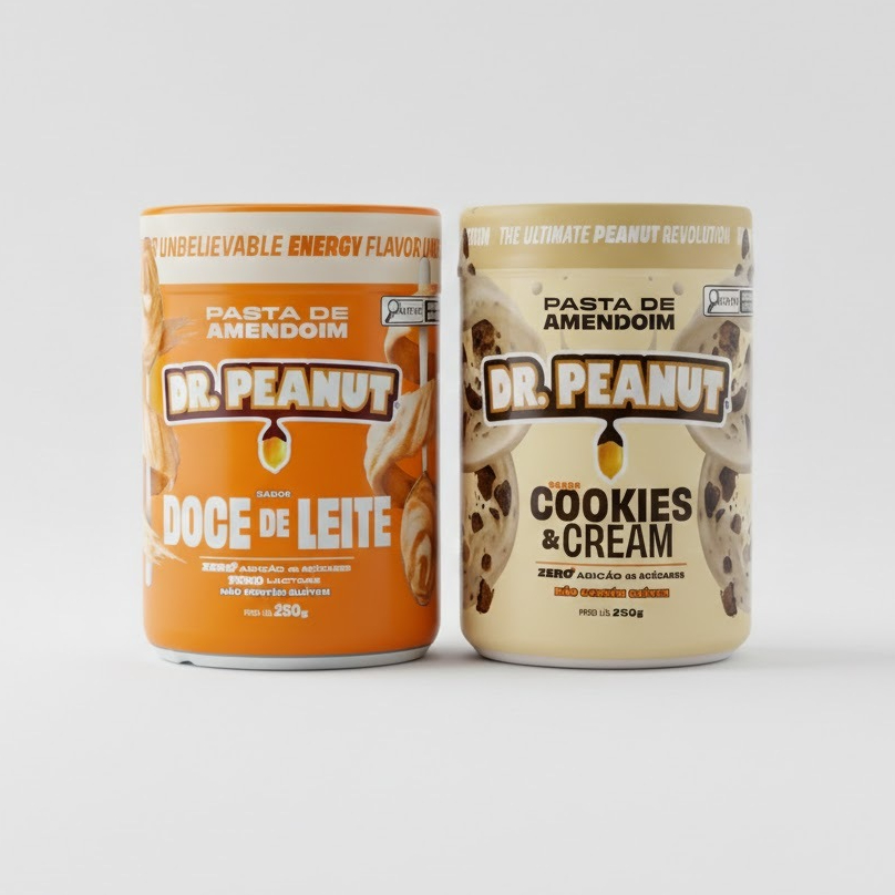 Kit 2 Pastas De Amendoim Dr. Peanut Cookies & Cream + Doce De Leite ...