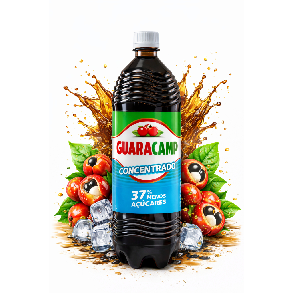 Xarope Líquido Concentrado de Guaraná 37% Menos Açúcar Guaracamp - 1 ...