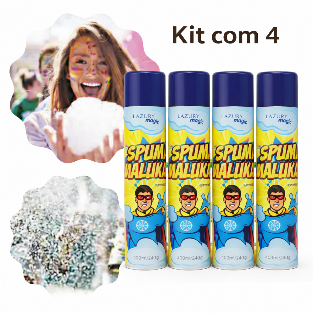 Spray Espuma de Carnaval Neve Artificial - 400ml - Espuminha Carnaval ...