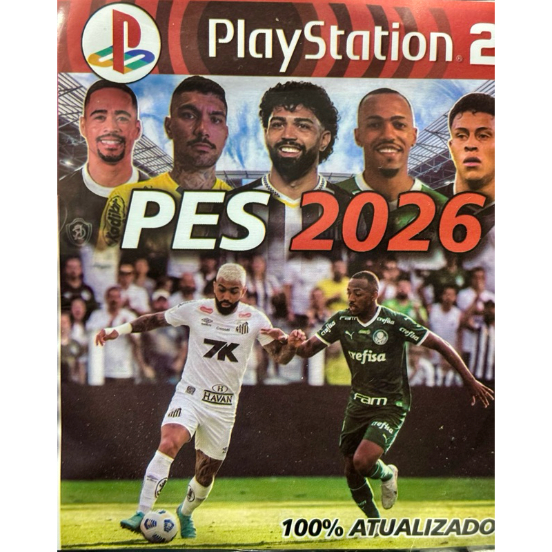 Pes 26 para Ps2 atualizado gabigol no santos | Shopee Brasil