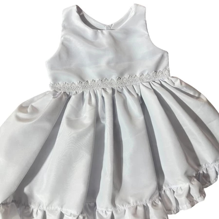 Vestido Infantil Bebê Menina Branco Batizado Natal Festas 100% Algodão ...