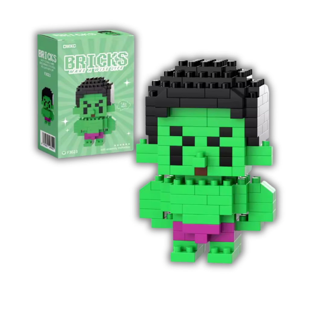 Mini bloco de montar do Hulk com 169 peças Mini Boneco Pixel – Estilo ...