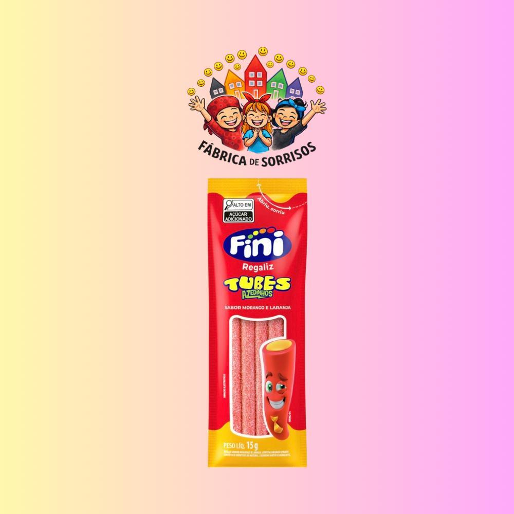 KIT COM 25 UNIDADES FINI TUBES AZEDINHO MORANGO E LARANJA | Shopee Brasil