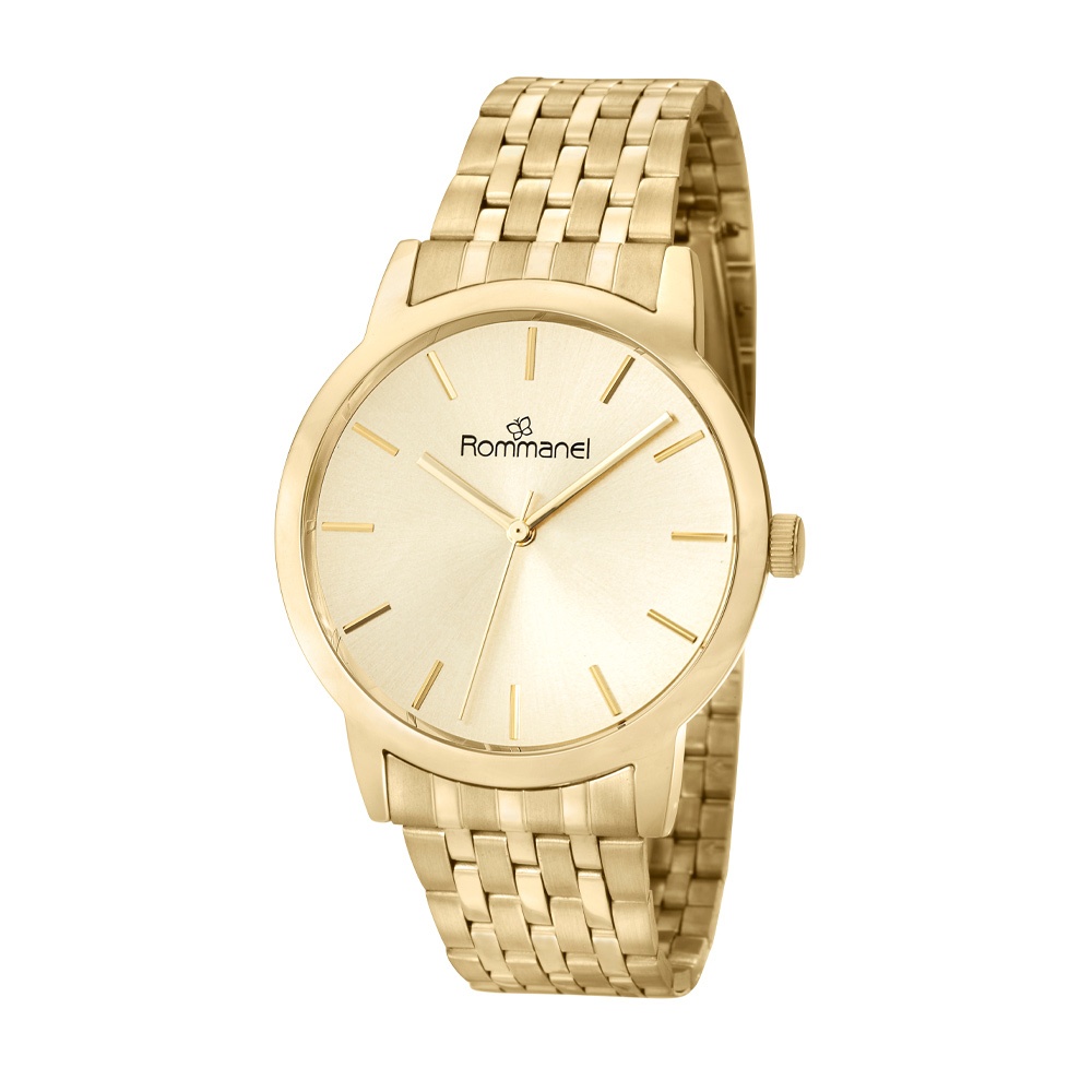 Relógio Feminino Pequeno Delicado Dourado Social Rommanel Original ...