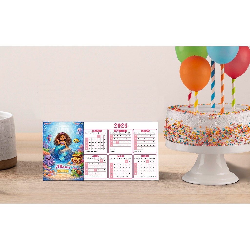 Calendário de Mesa Personalizado com sua Foto ou Logo - Sua marca na ...