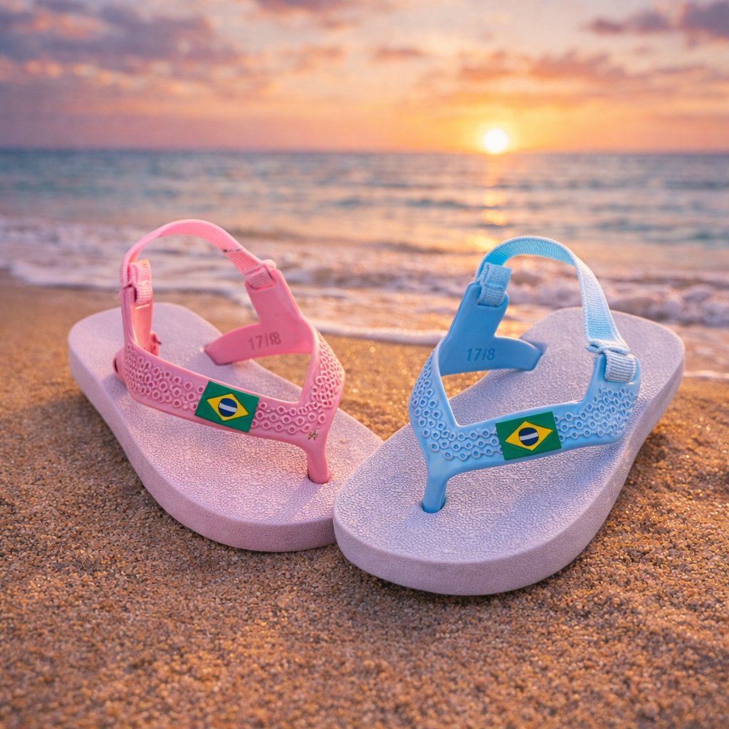 CHINELO BABY CALCE FACIL BRASIL CHINELINHO COM ELASTICO MENINA MENINO ...