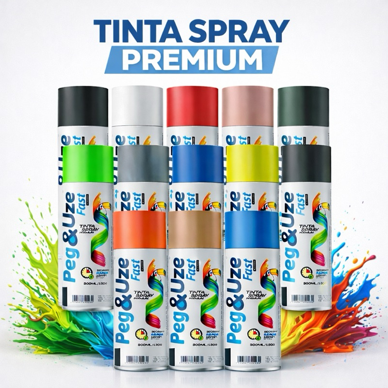 Tinta Spray Uso Geral Peg&Use Fast 300ml Secagem Rápida Alta Cobertura ...