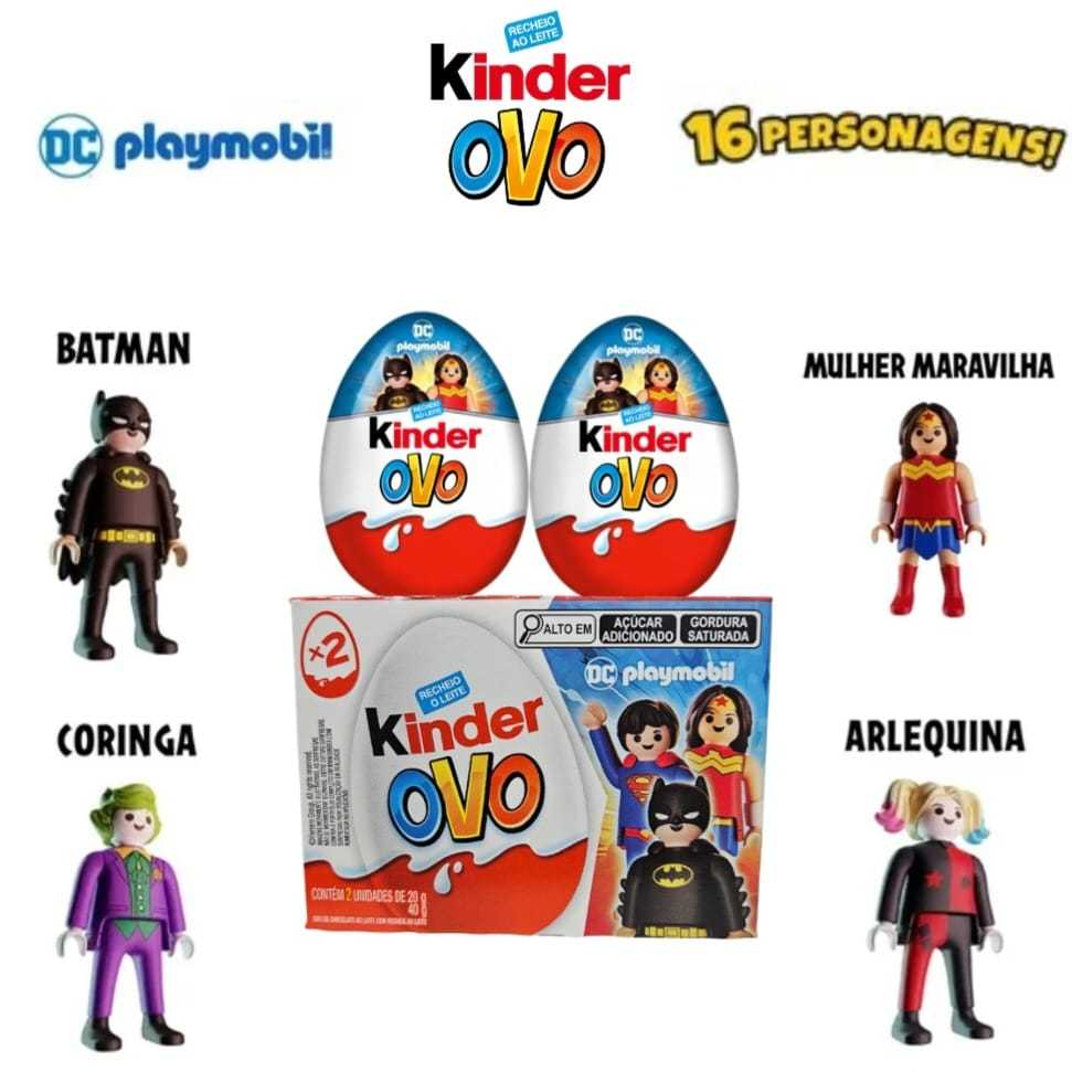 Ovo Kinder Playmobil 20g Ferrero Original/ Chocolate ao Leite ...
