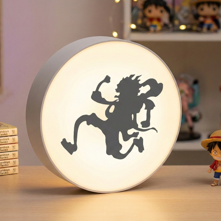 Luminária Lightbox Anime 3D LED Decoração de Mesa PC Gamer One Piece ...