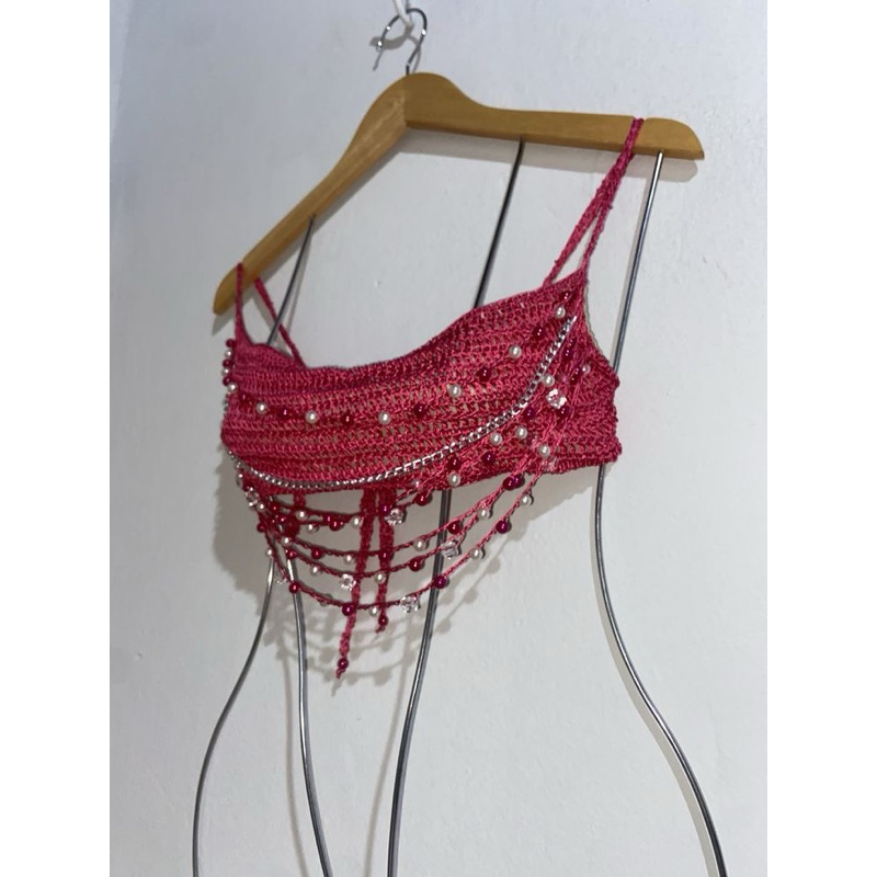 TOP/CROPPED CARNAVAL DE CROCHÊ COM MIÇANGAS | Shopee Brasil