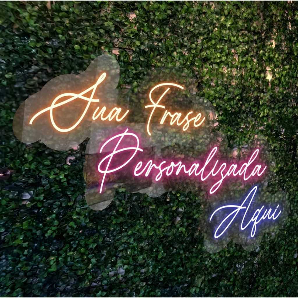 Painel Letreiro Led Neon Personalizado Com Sua Frase - 10 letras ...
