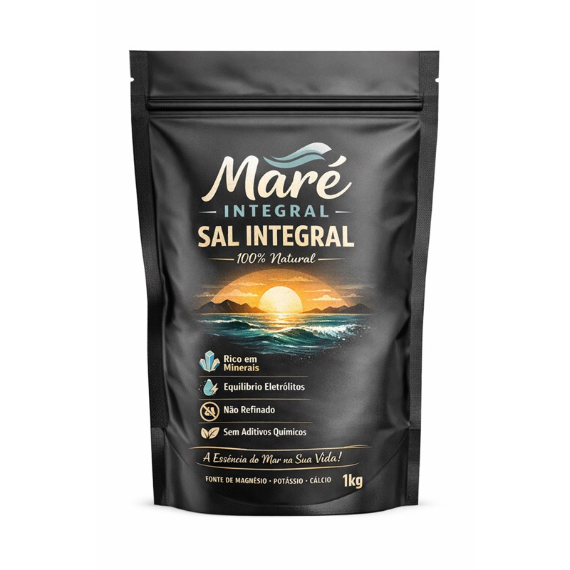 Sal Integral Marinho Não Refinado 1kg | 100% Natural | Sem Aditivo ...