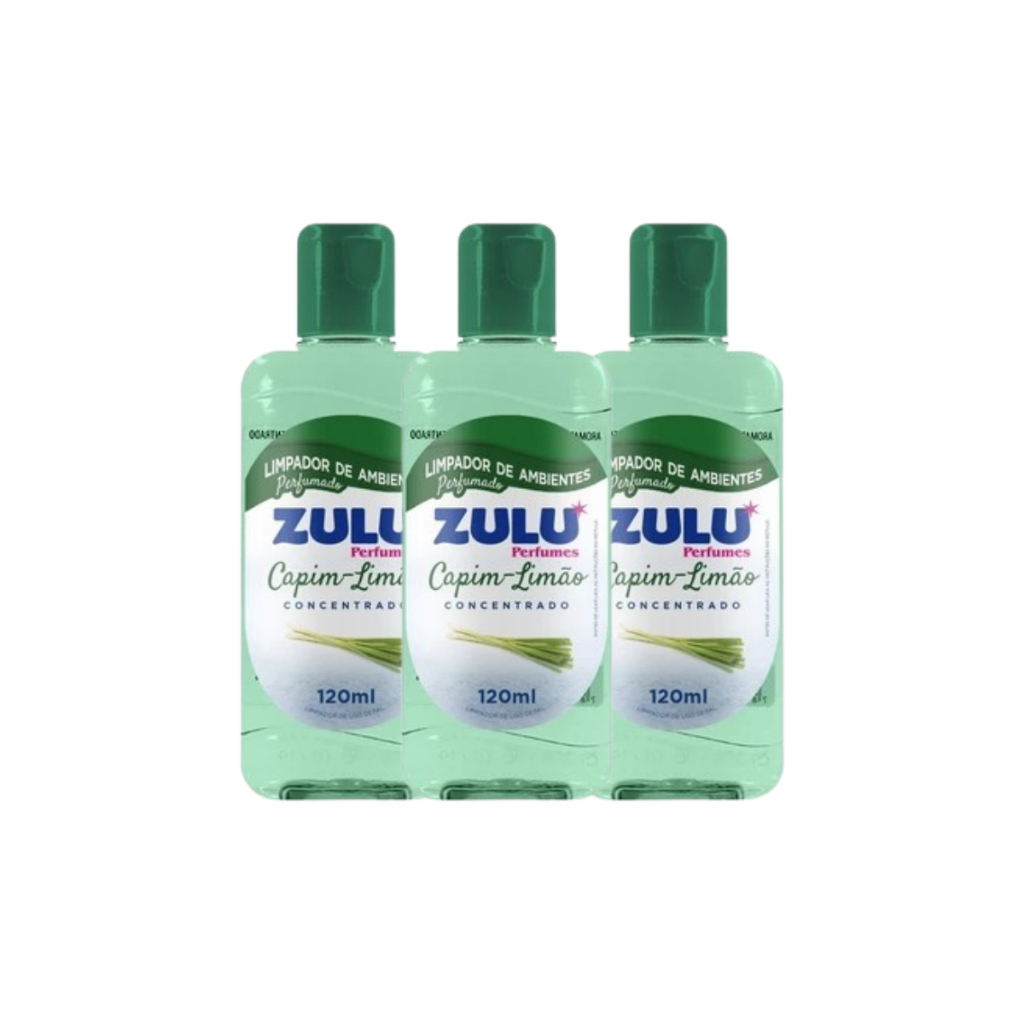 Kit Capim-Limão Zulu 120ml Limpador Perfumado Concentrado Limpeza ...