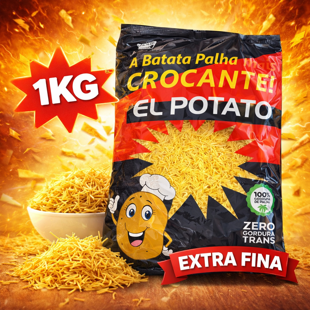BATATA PALHA EXTRA FINA 1KG EL POTATO IDEAL P/ PIZZA STROGONOFF ...