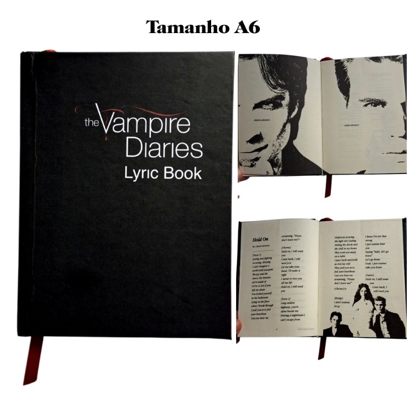 The Vampire Diaries Vintage Mini Lyric Book A6 TVD | Shopee Brasil