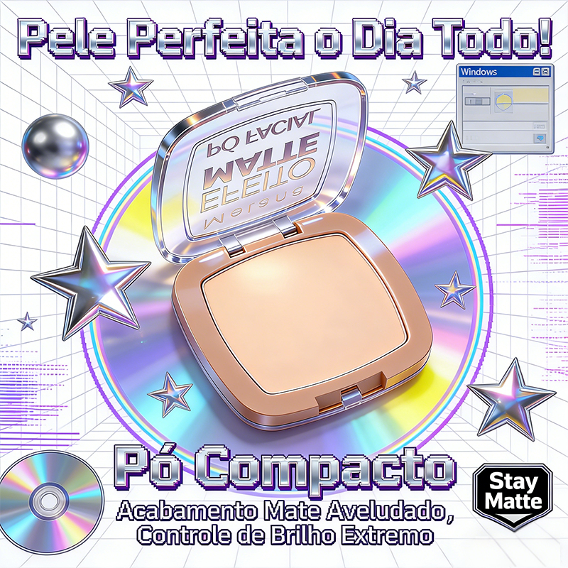 Melana Pó Compacto Melana Lançamento 2026 – Efeito Matte 24h e Alta ...