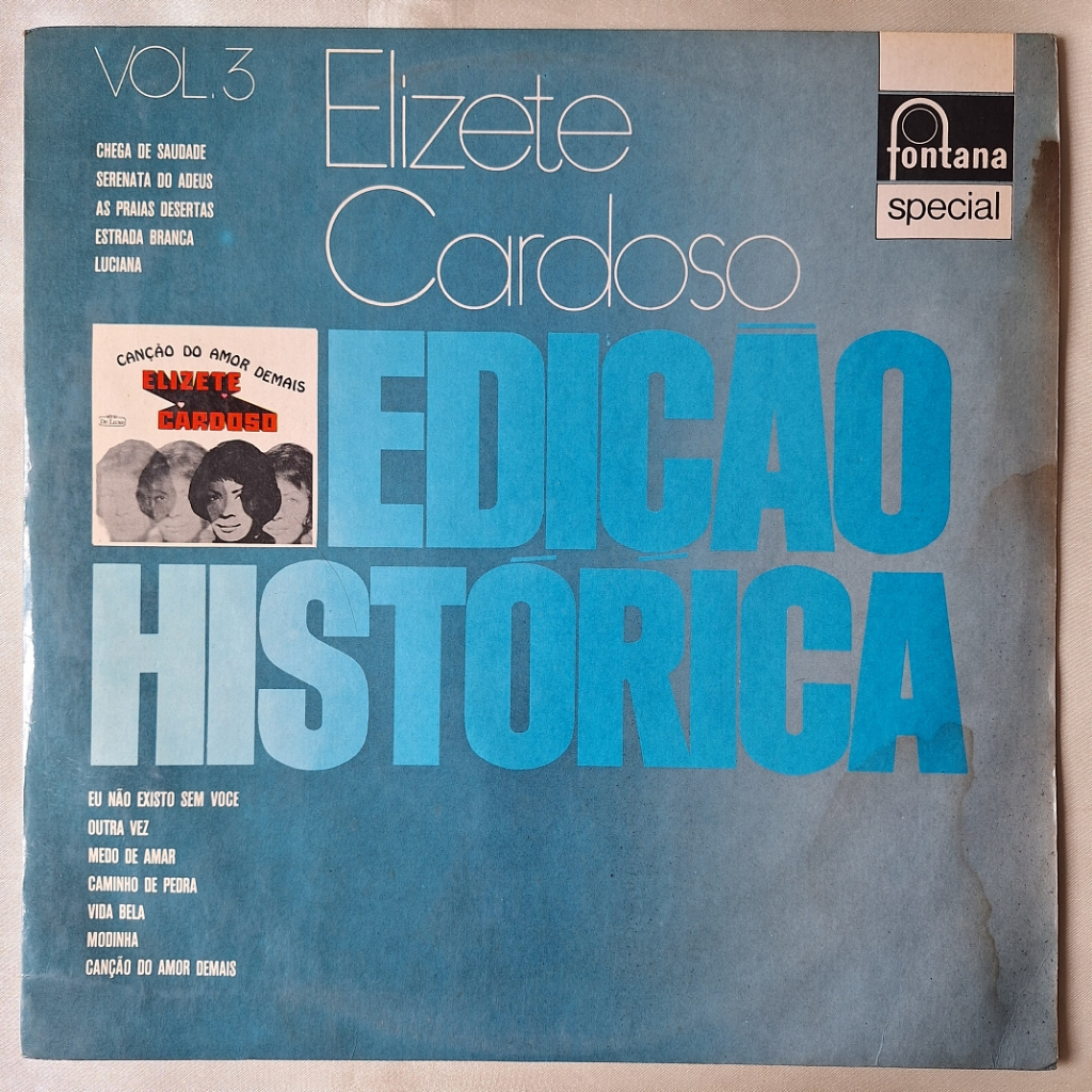 DISCO DE VINIL LP - ELIZETH CARDOSO – EDIÇÃO HISTÓRICA VOL. 3 (1974 ...
