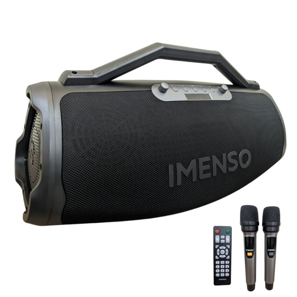 Caixa De Som Portátil Boombox Imenso IMS X-75 200W RMS karaokê Bass ...