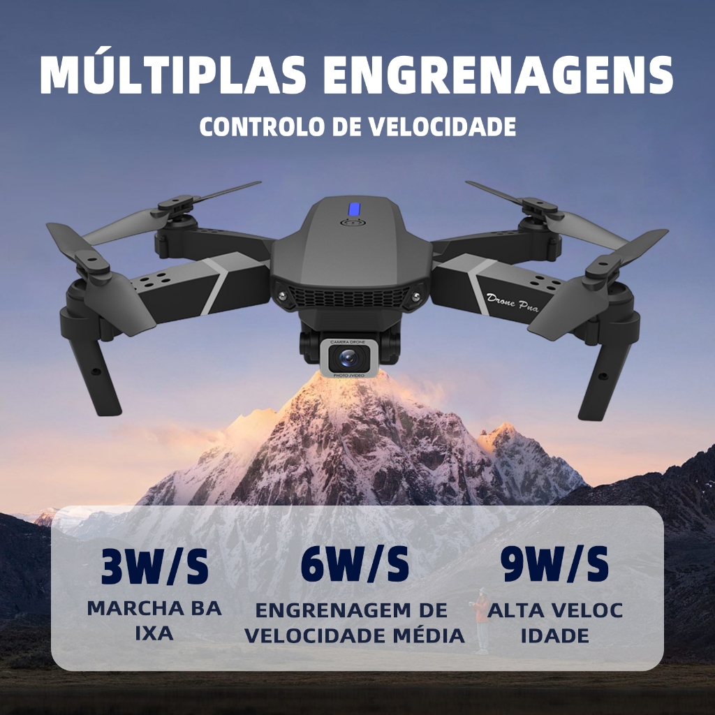 【GENAI】E88 Pro Drone HD Câmera Posicionamento WiFi FPV Novo Controle ...