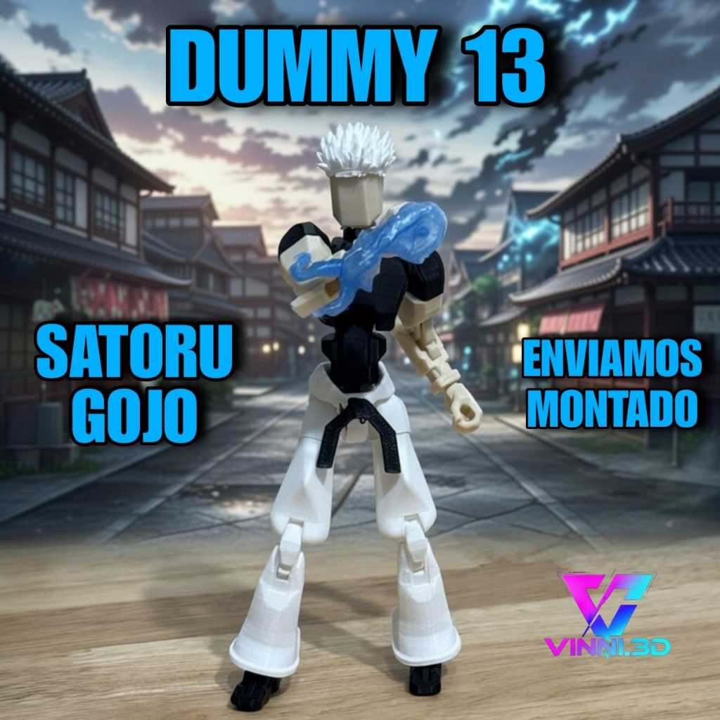Boneco Dummy 13 | SATORU GOJO COM PODER | Jujutsu Kaisen | Articulado ...