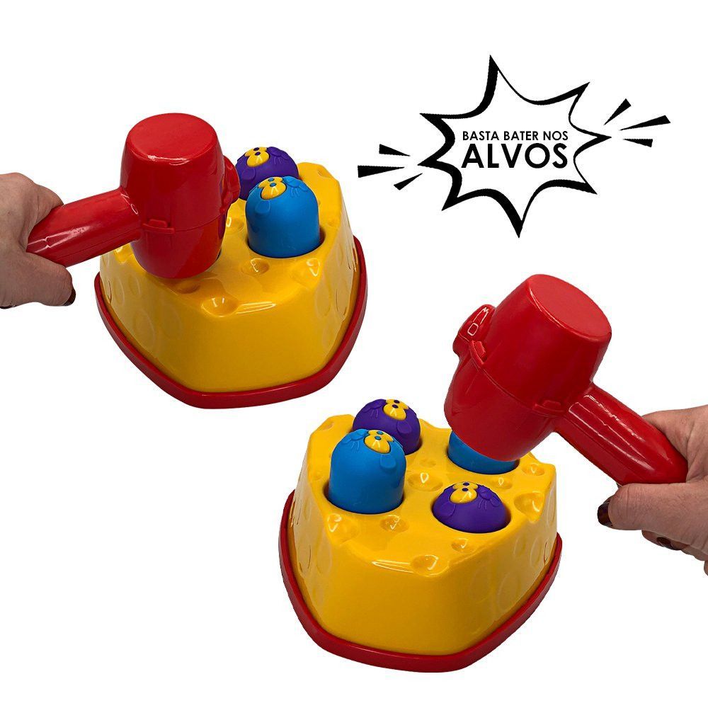 Brinquedo Bate RataTuff com Martelo para Bater - SORTIDO | Entrega ...