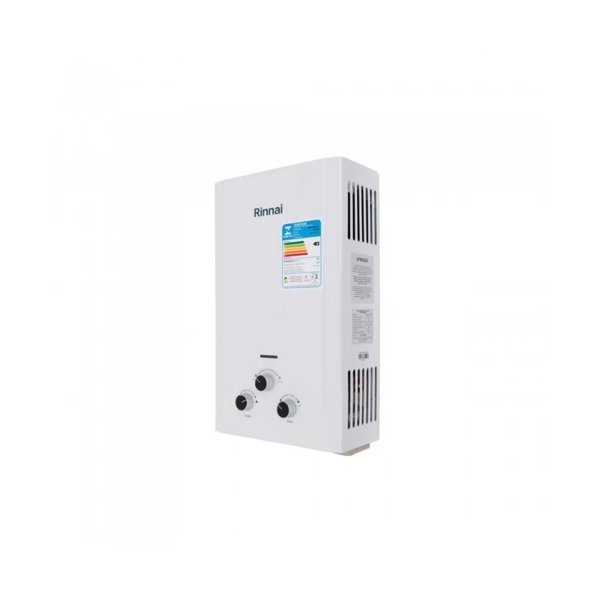 Aquecedor a Gás Rinnai M09 9L GN Branco Mecânico Exaustão Natural ...