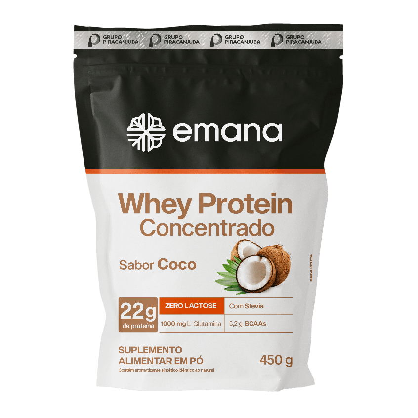 Emana Whey Protein Concentrado Coco 450g | Shopee Brasil