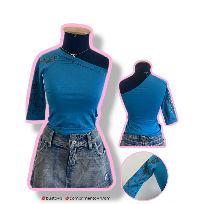 blusa yk2 dragão - brechó/bazar | Shopee Brasil