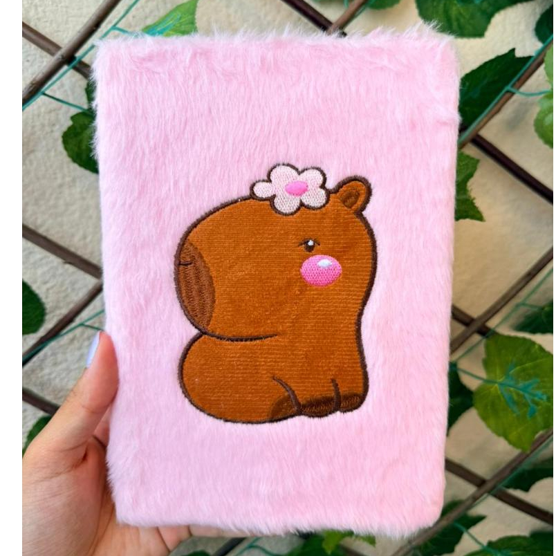Caderno Capivara Rosa A5 80 Folhas Papelaria Fofa Material Escolar ...