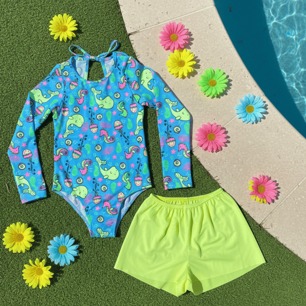 Conjunto Maiô e Shorts Kit com Duas Peças Moda Praia Infantil e Juvenil ...