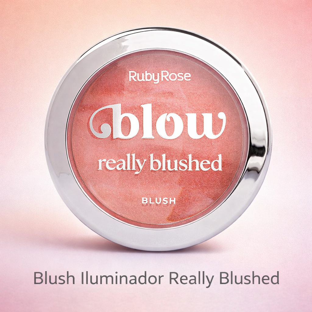 Blush Iluminador - Ruby Rose Glow Really Blushed Efeito Glow Natural ...