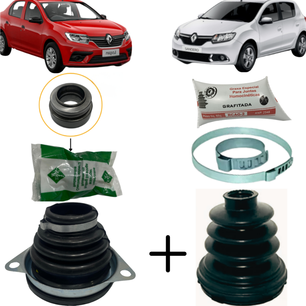 2 Coifas Cambio Semi-eixo Homocinética Renault Logan Sandero | Shopee ...