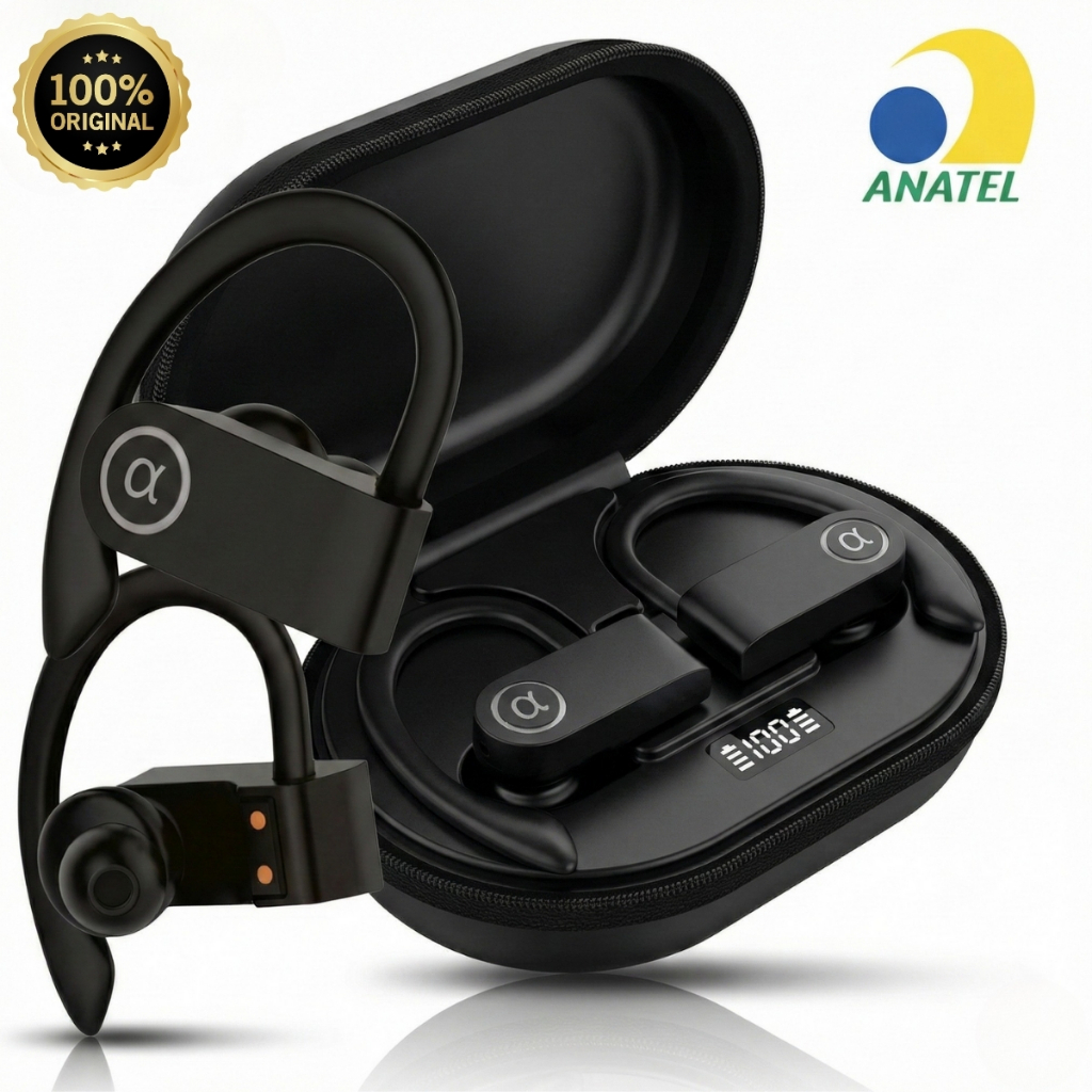 Fone Bluetooth 5.3 Esportivo Gancho de Orelha IPX5 Resistente a Suor ...