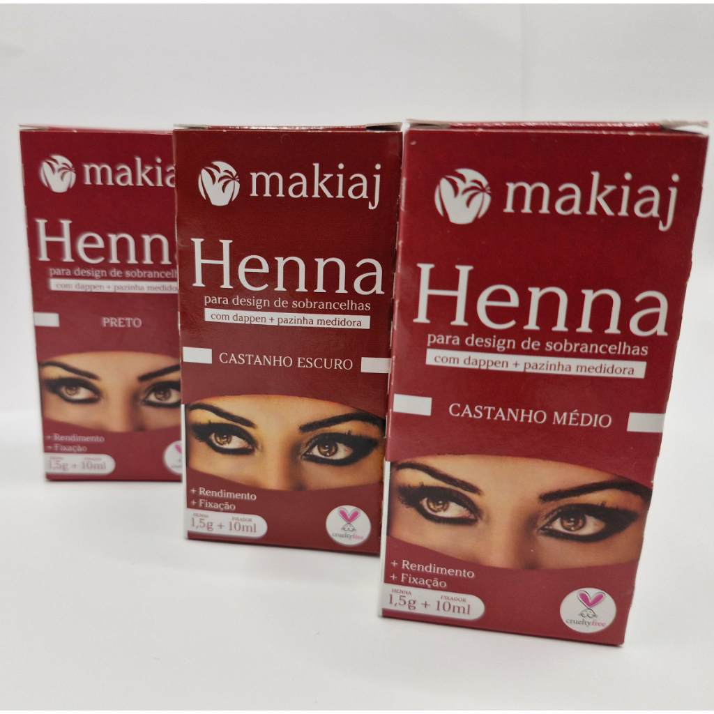 Henna Makiaj para Sobrancelhas com Fixação Prolongada 1,5g | Shopee Brasil