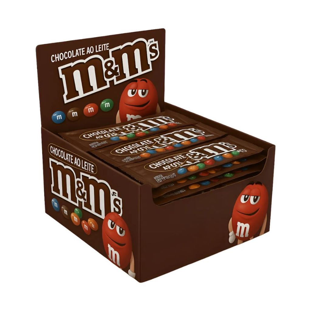 Chocolate M&M'S De 45g Caixa com 18 Unidades | Shopee Brasil