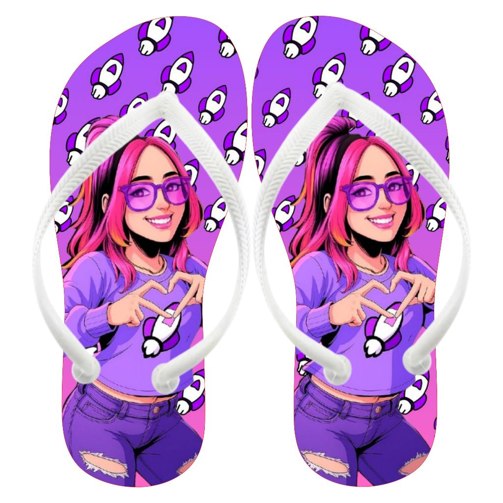 Chinelos Dos Rosas Katlen personalizado com seu nome | Shopee Brasil