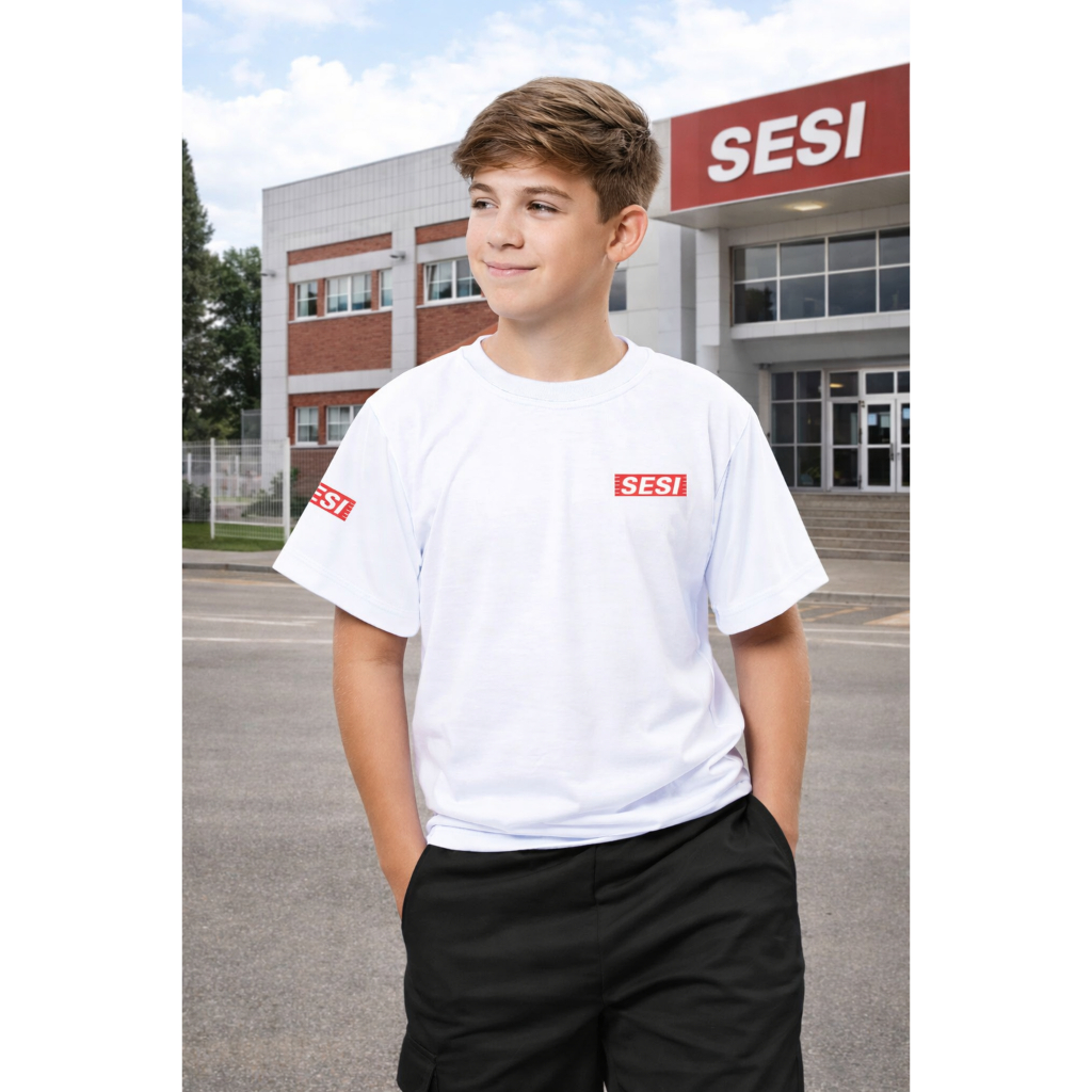 camisa uniforme SESI camiseta unissex infantil e adulto uniforme ...