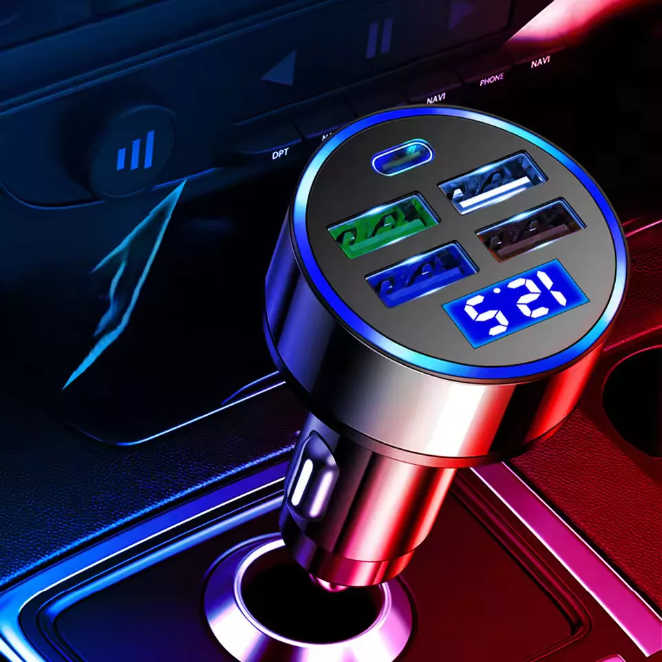 Carregador de carro carregamento rápido GYIOEUPT com 5 portas / 1 porta ...