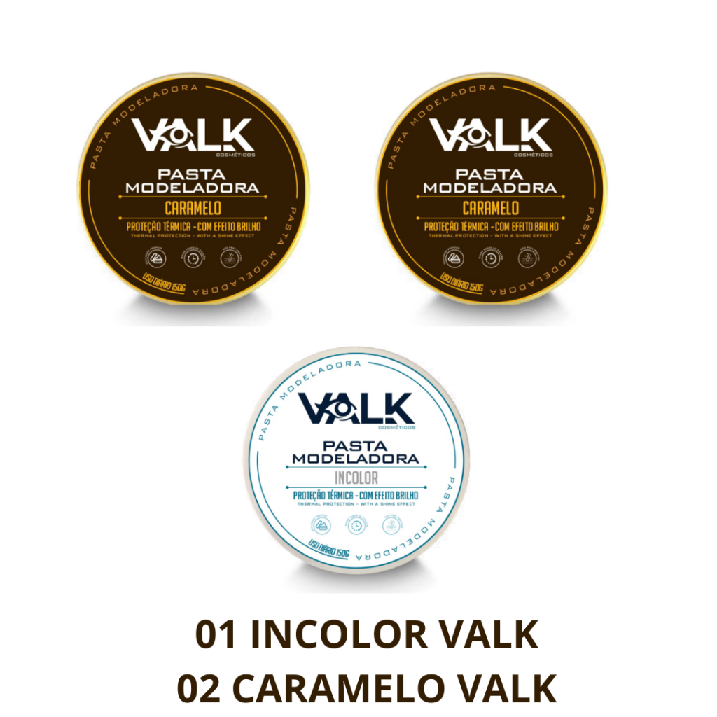 03x Pomada Modeladora Valk Varios Modelos 150g Revenda Barbearia ...